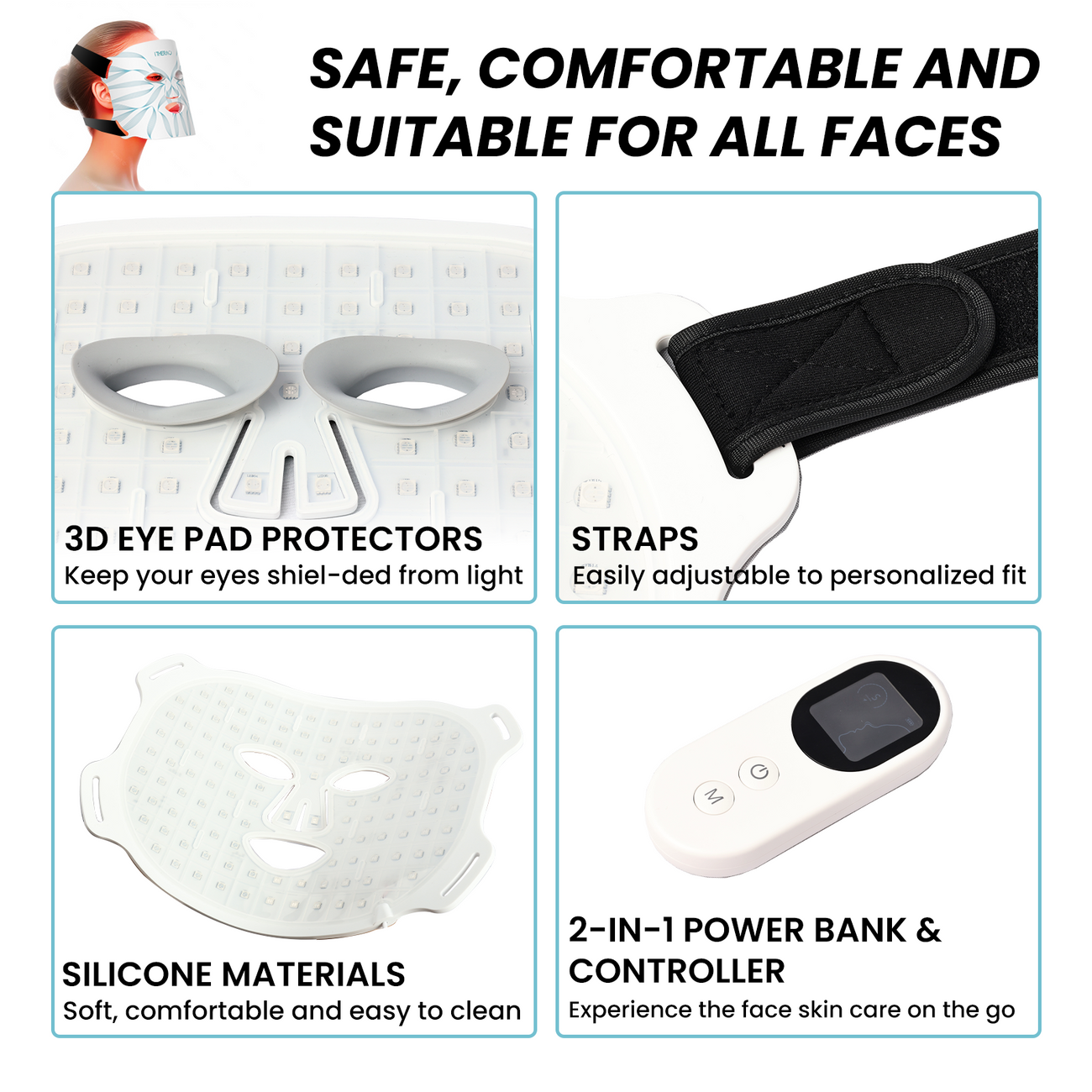 itherau Red Light Therapy Mask for Face Home Use