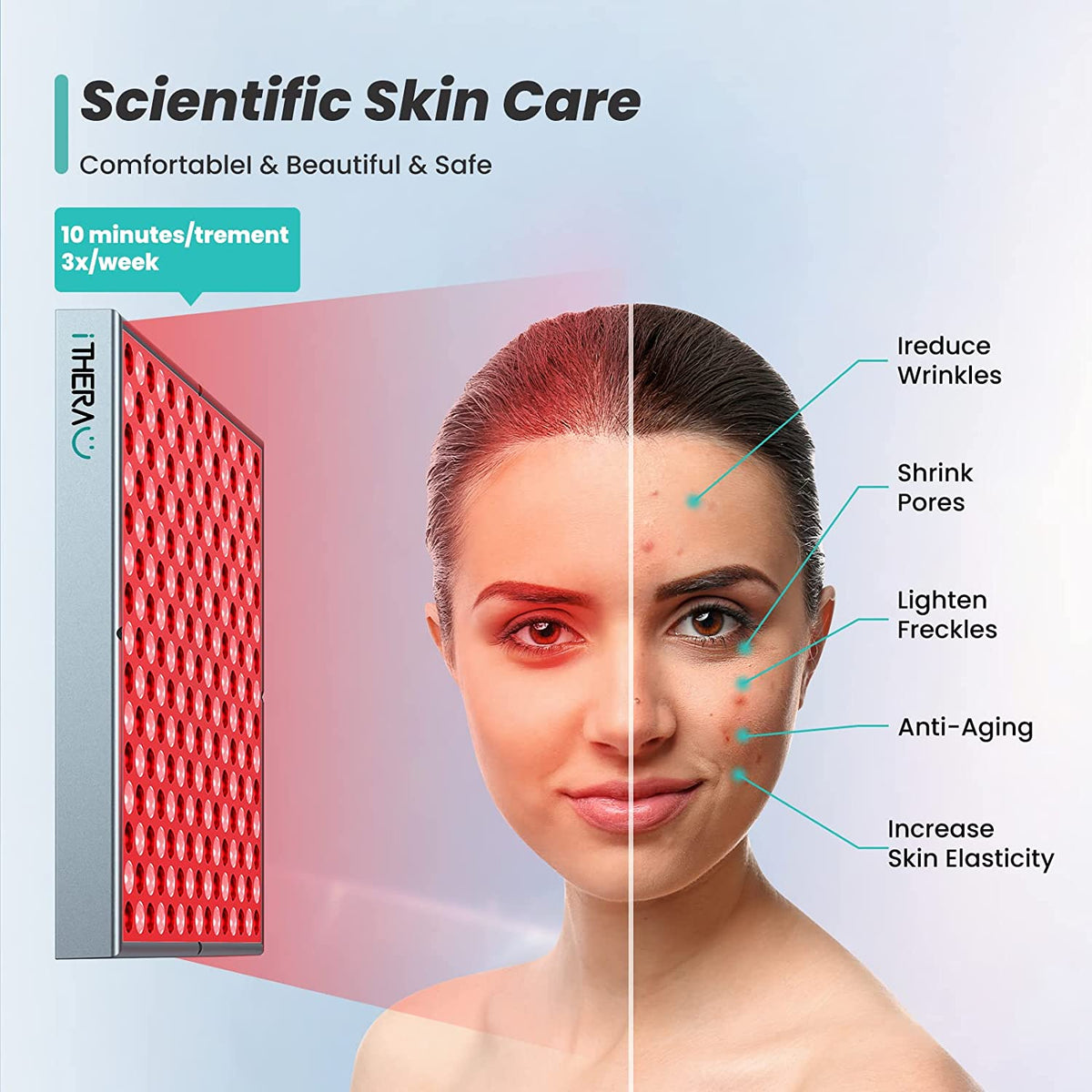 Red Light Infrared Light Therapy Device at home full body with 225 LED